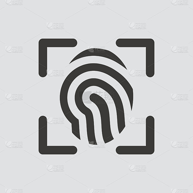 Fingerprint line icon.