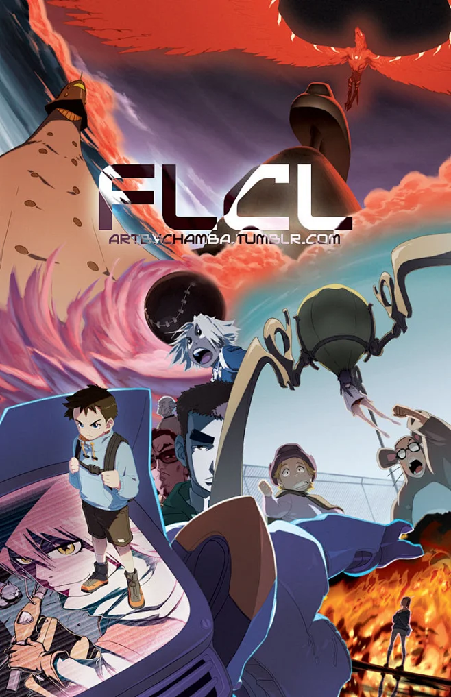 FLCL by =theCHAMBA on deviantART-花瓣网
