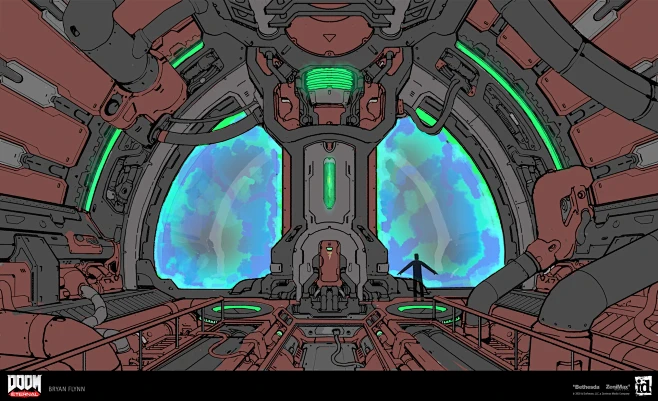 Doom Mars Core Interior Concepts, Bryan Flynn : Doom Mars Core Interior ...