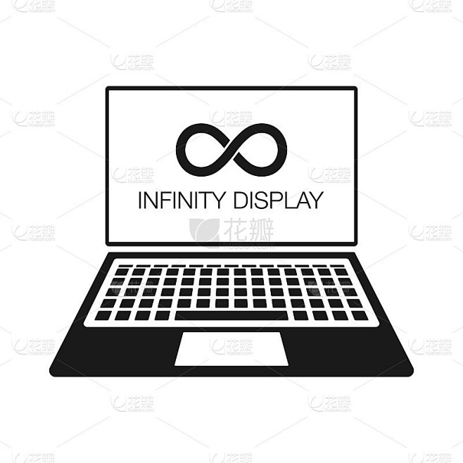 infinity display. Personal computer laptop isolate
