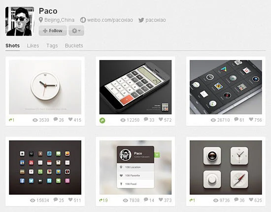 Dribbble上值得你关注的Top10 UI设计师-花瓣网