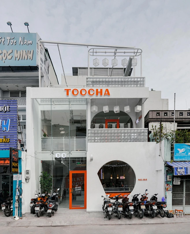奶茶连锁店TOOCHA 越南 咖啡店 奶茶店 橙色 logo设计 vi设计 空间设计-花瓣网