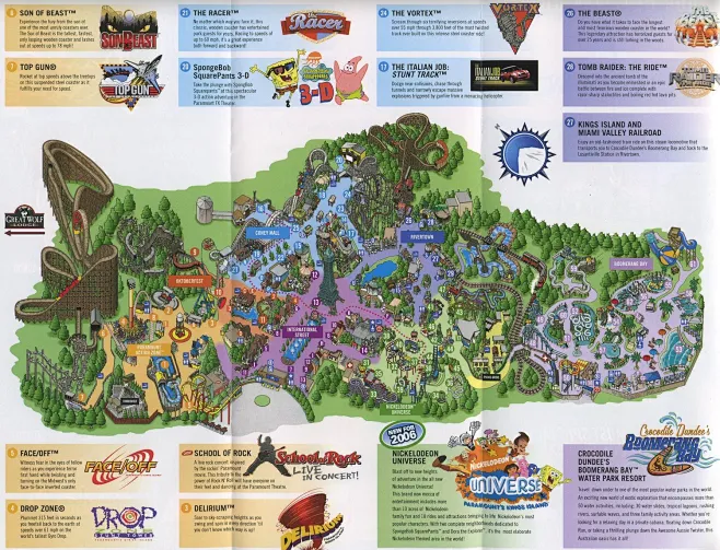 2006 Kings Island Map-花瓣网
