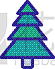 evergreen christmas tree icon isolated