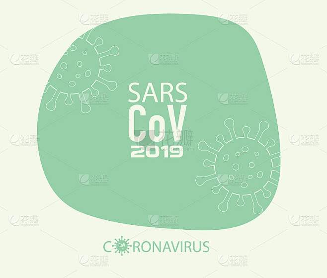 冠状病毒CoV 2019, sars - covi -2。Infographics。