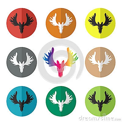 导航小组在圈子的鹿头-花瓣网