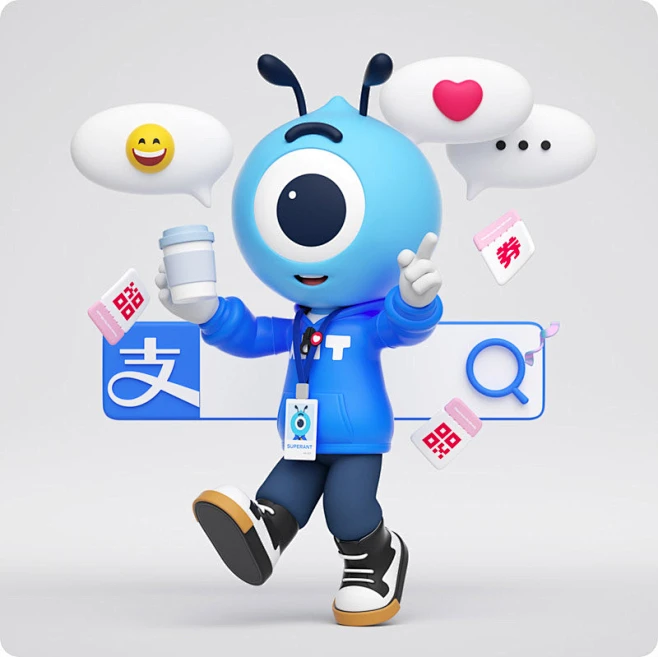 蚂蚁集团支小宝IP形象延展设计-招聘支小宝 on Behance-花瓣网