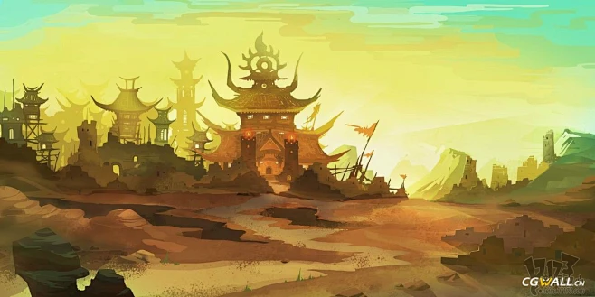 QQ仙灵3d场景图 - cgwall游戏原画-花瓣网