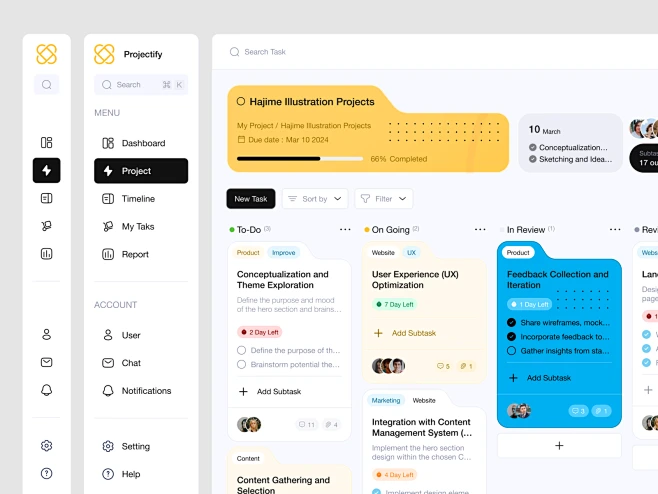 Projectify - Dashboard Project Management by Vektora UIUX for Vektora on Dribbble-花瓣网