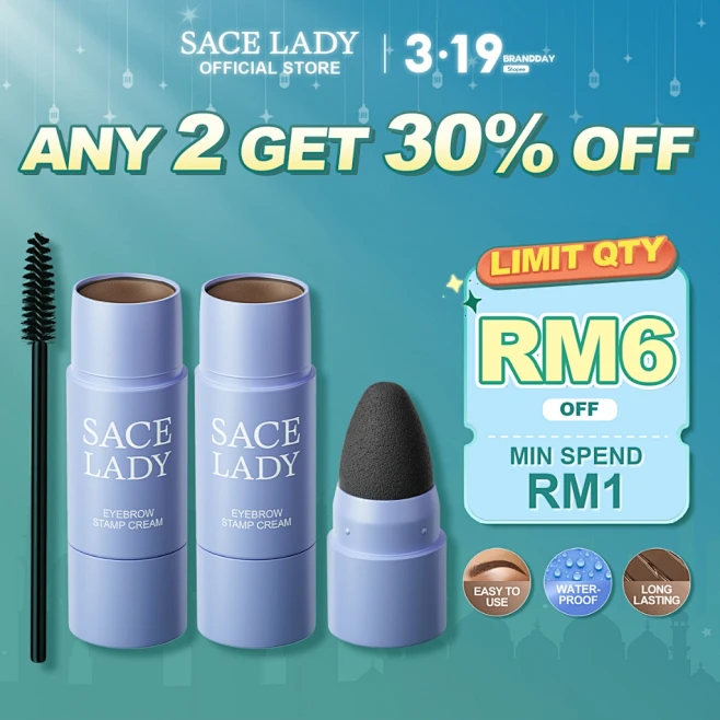 SACE LADY Waterproof Eyebrow Powder High Pigment Smudge-proof Eyebrow ...