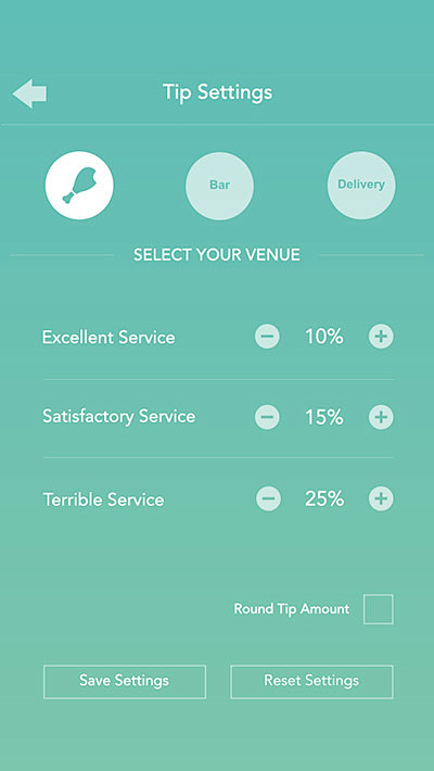 Gratuity - iPhone App UI Design Inspiration