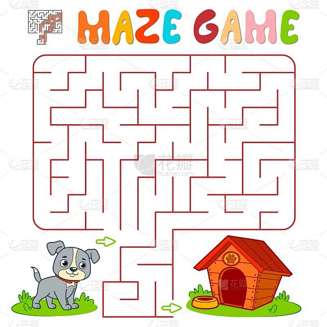 Maze puzzle game for children. Maze or labyrinth g