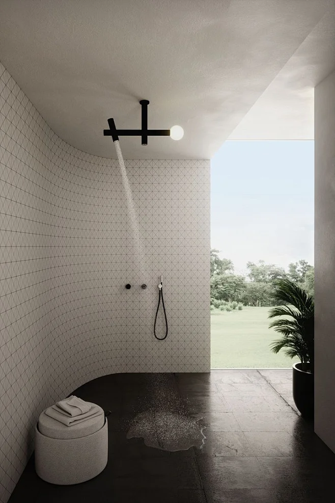 Apollo shower head with lighting - Antonio Lupi : Apollo cylindrical or ...