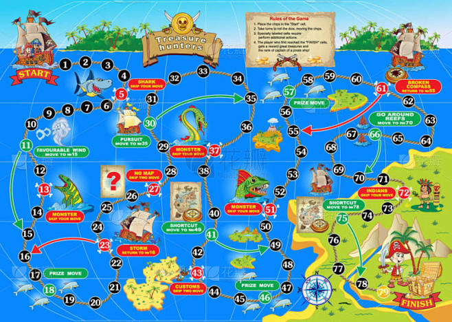 矢量图的棋盘游戏儿童.