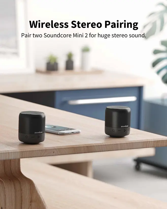 Amazon.com: Anker Soundcore Mini 2 Pocket Bluetooth Speaker 2-Pack with ...