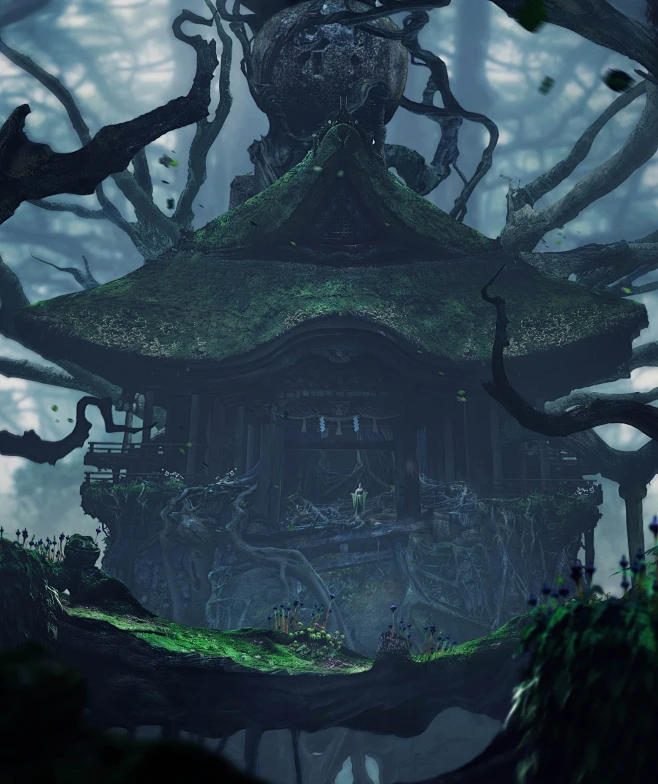 Overgrown Tower-花瓣网