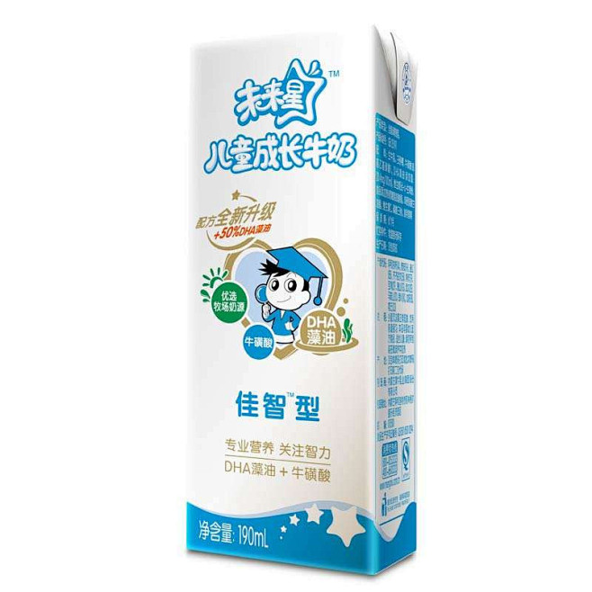 【苏宁易购超市】蒙牛 未来星 儿童 成长牛奶 佳智型 190ml×15盒