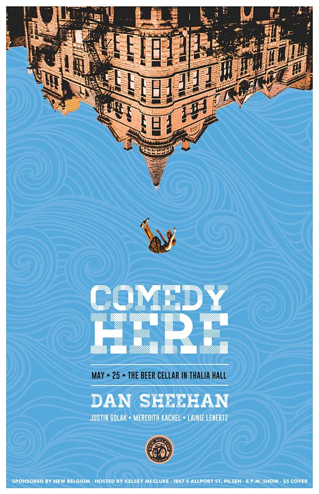 Comedy Poster for Comedy Here show in Chicago!-花瓣网