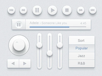 Music-ui-design-kit-花瓣网