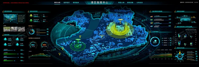 IOC大屏 数据可视化 智慧城市-花瓣网