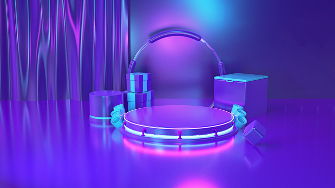 电子产品背景 蓝紫色 科技感背景