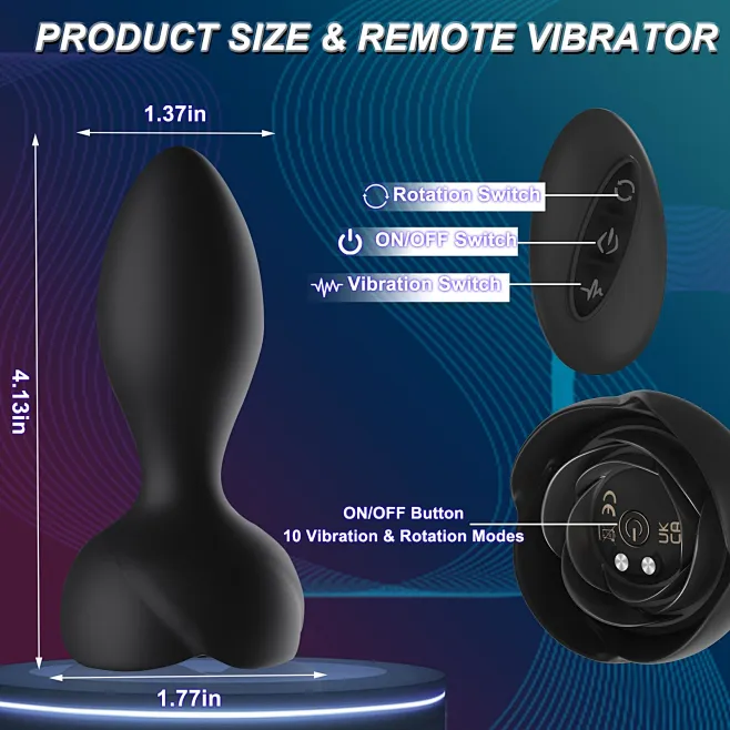 Amazon.com: Vibrating Anal Plug Sex Toys-Vibrating Butt Plug with 11 Frequency, Anal Vibrators ...