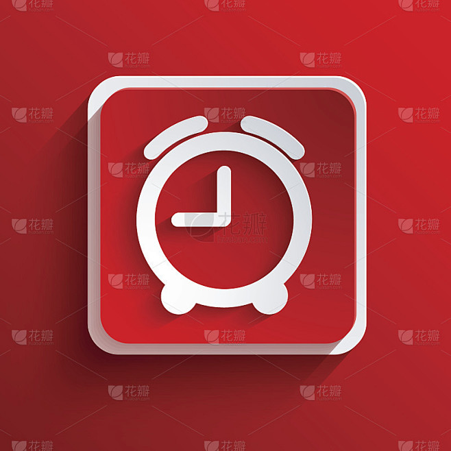 矢量方形红色图标。Eps10