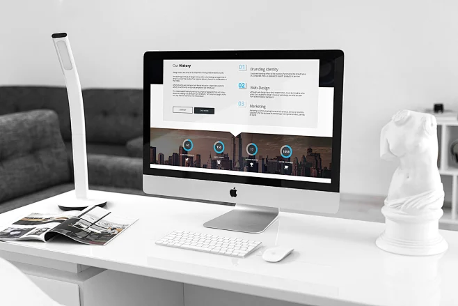 iMac Mock-Up Clean Style (10 PSD) : iMac Mock-Up for presentation your ...