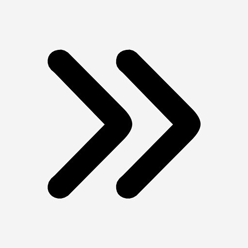 向前向右移动图标_88ICON https://88icon.com 向前 向右 移动 快速 方向 代码 V形符号 箭头 跳过