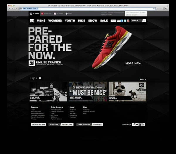 DC Shoes Australia Website Elements by Andrew Strack, via Behance图片 ...