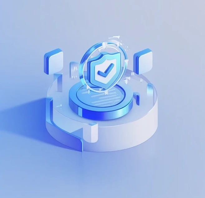 A data service icon,blue,frosted glass,transparent technology sense ...