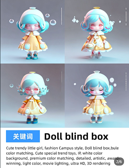 Doll blind box Cute trendy little girl, fashion Campus style, Doll ...