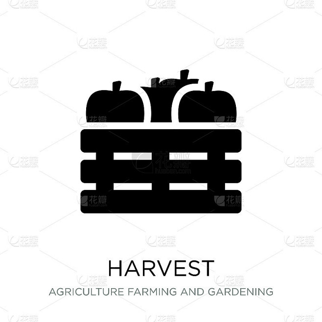 harvest icon vector on white background, harvest t