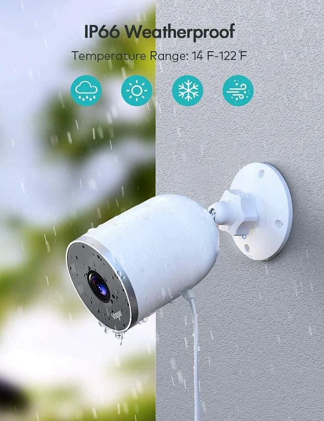 Amazon.com: Voger 户外安全摄像机,1080P WiFi 家庭监控,带运动检测,子弹相机带双向音频,夜视,IP66 防水,支持 ...