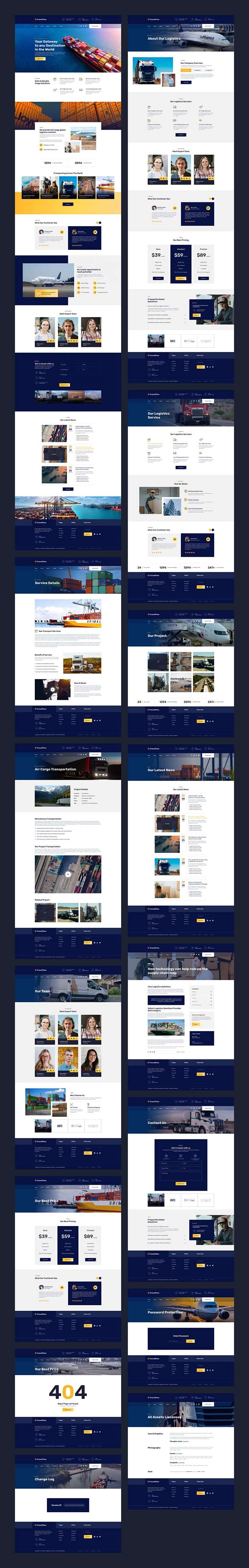 公司官网UI设计Web UI界面设计网站设计官网网页设计企业官网物流运输