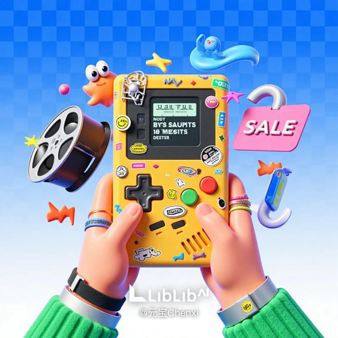 3D潮流趣味元素、卡通小场景-LoRA-元宝Chenxi-LiblibAI-花瓣网