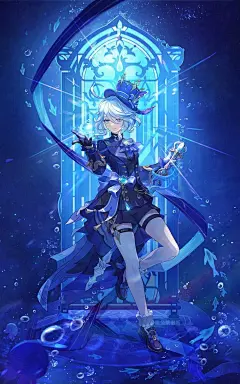 芙卡洛斯、芙芙、芙宁娜、水神、正义之神 Focalors 芙卡洛斯图片_原神 Genshin Impact图片素材-花瓣网