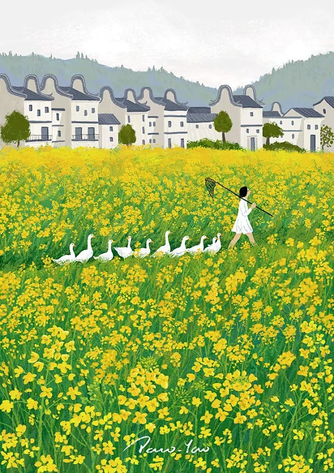 Paco_Yao , illustration , spring .-花瓣网