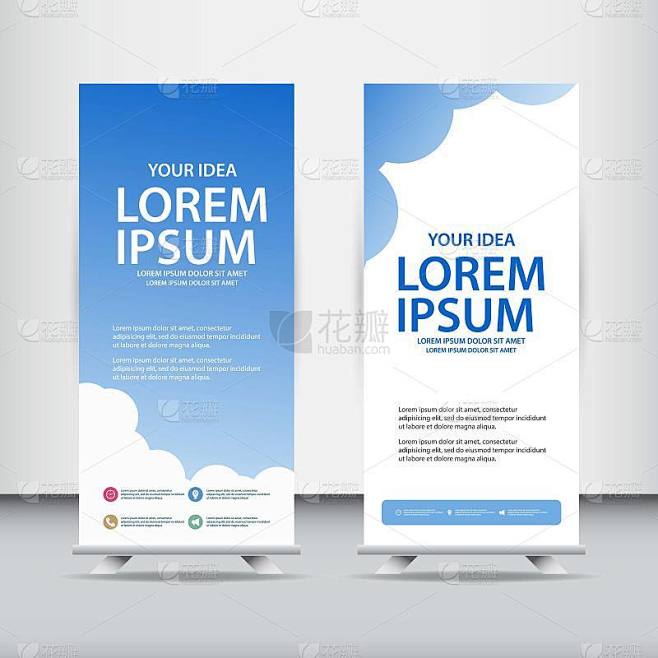 Cloud web Banner vector template. Design illustrat