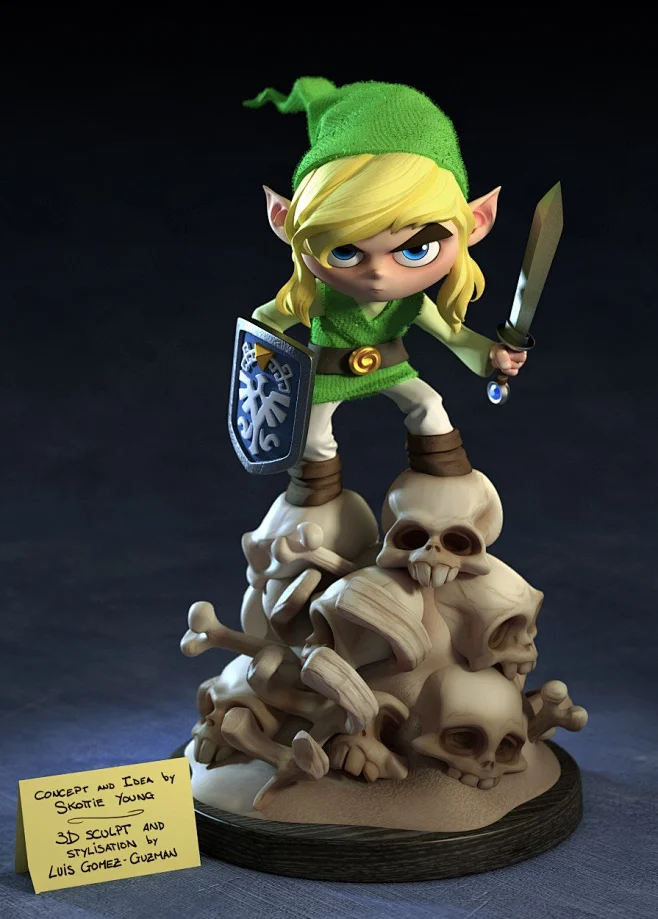 Link!, Luis Gomez-Guzman : 3D sculpt and stylisation from an idea of ...