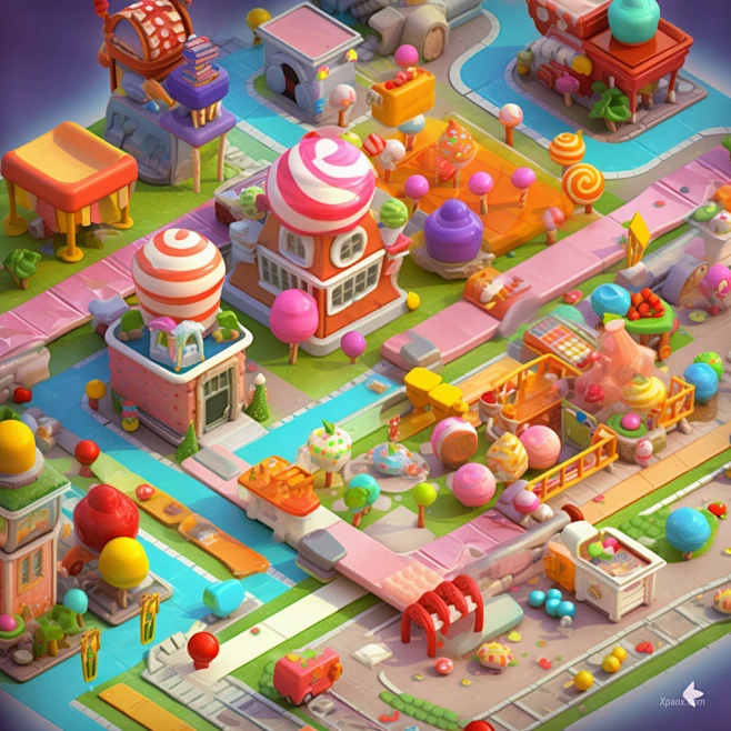 AI绘画_Prompts_Oldgrad88_candy_crush_game_layout_inspiration_04713f52 ...