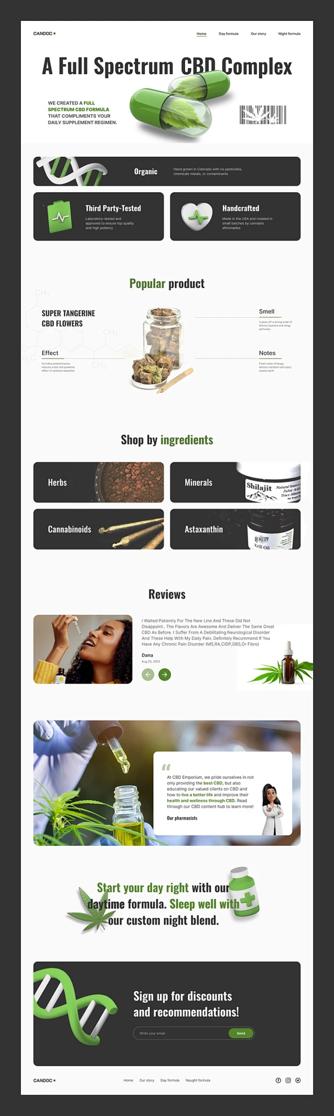 CBD Complex Landing Page by Bato on Dribbble-花瓣网