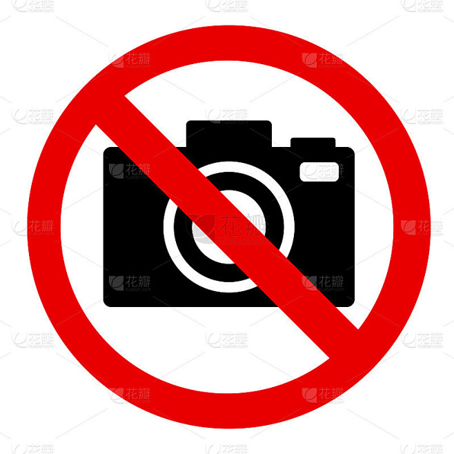 No take photo sign, No use camera sign