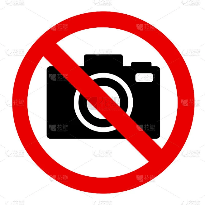 No take photo sign, No use camera sign素材-花瓣网