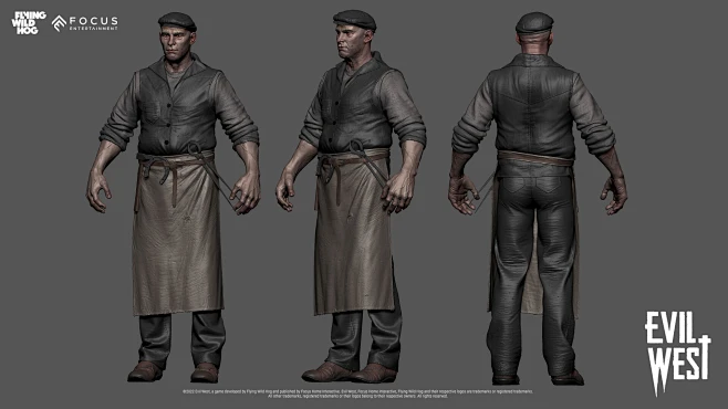 Evil West NPC Blacksmith-花瓣网