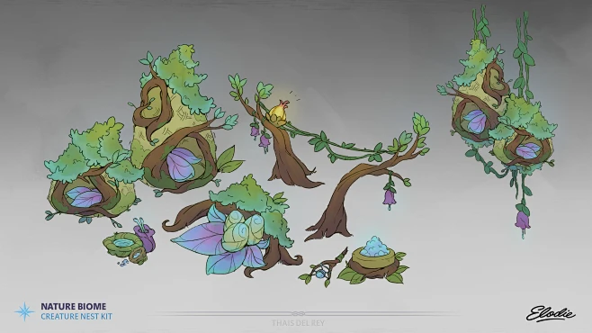 Elodie - Nature Biome Props Concepts-花瓣网