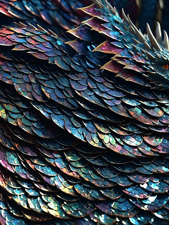 龙鳞｜金属质感｜Trik AI_4_艺术盲盒_来自小红书网页版