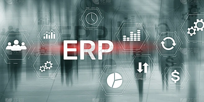 企业资源计划ERP综合媒体背景。企业商业互联网技术概念素材-花瓣网