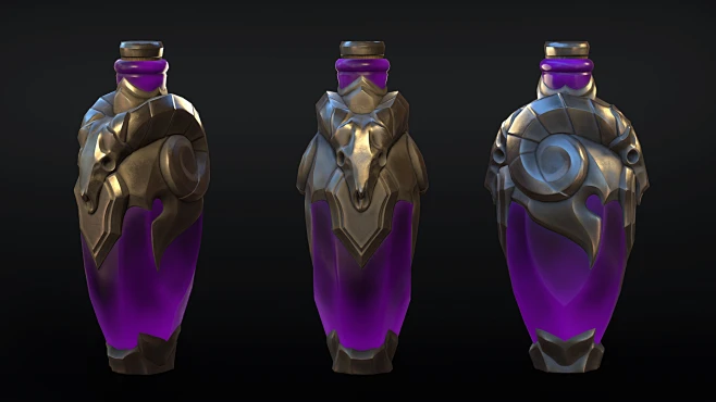 Grim Potions Pack, Shadeocai I : This is a low-poly PBR pack of fantasy ...