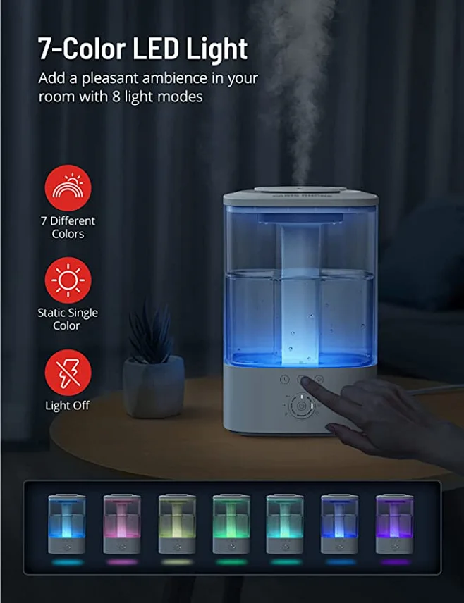 Amazon.com: Humidifiers for Bedroom, PARIS RHÔNE Air Cool Mist ...